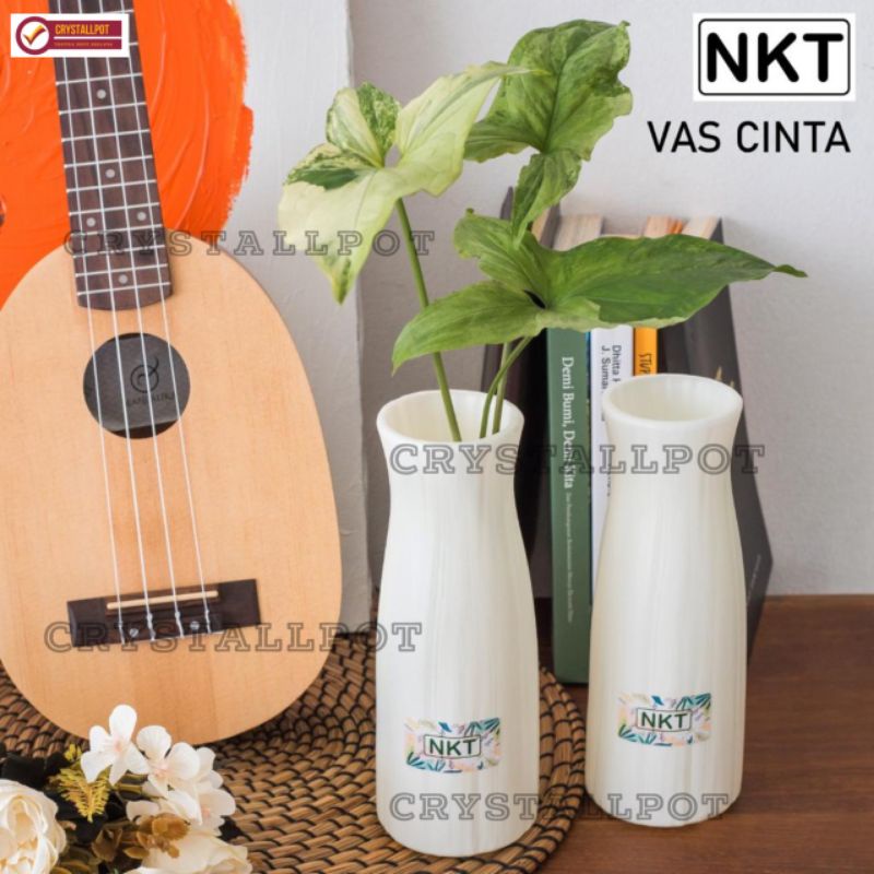 Jual Vas Pot Bunga Tanaman NKT VAS BUNGA CINTA PUTIH - Hiasan Meja ...