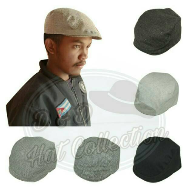 Jual Topi Newsboy Pria Bahan Wool Canvas Topi Pet Datar | Shopee Indonesia