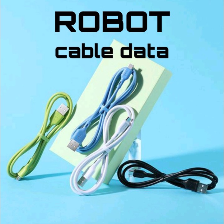 Jual KABEL CASAN KABEL DATA ROBOT RBM 100S 2A FAST CHARGING MICRO USB ...