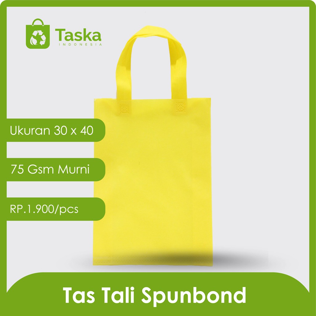 Jual Tas Press Spunbond Tali 30x40 (warna kuning) | Shopee Indonesia