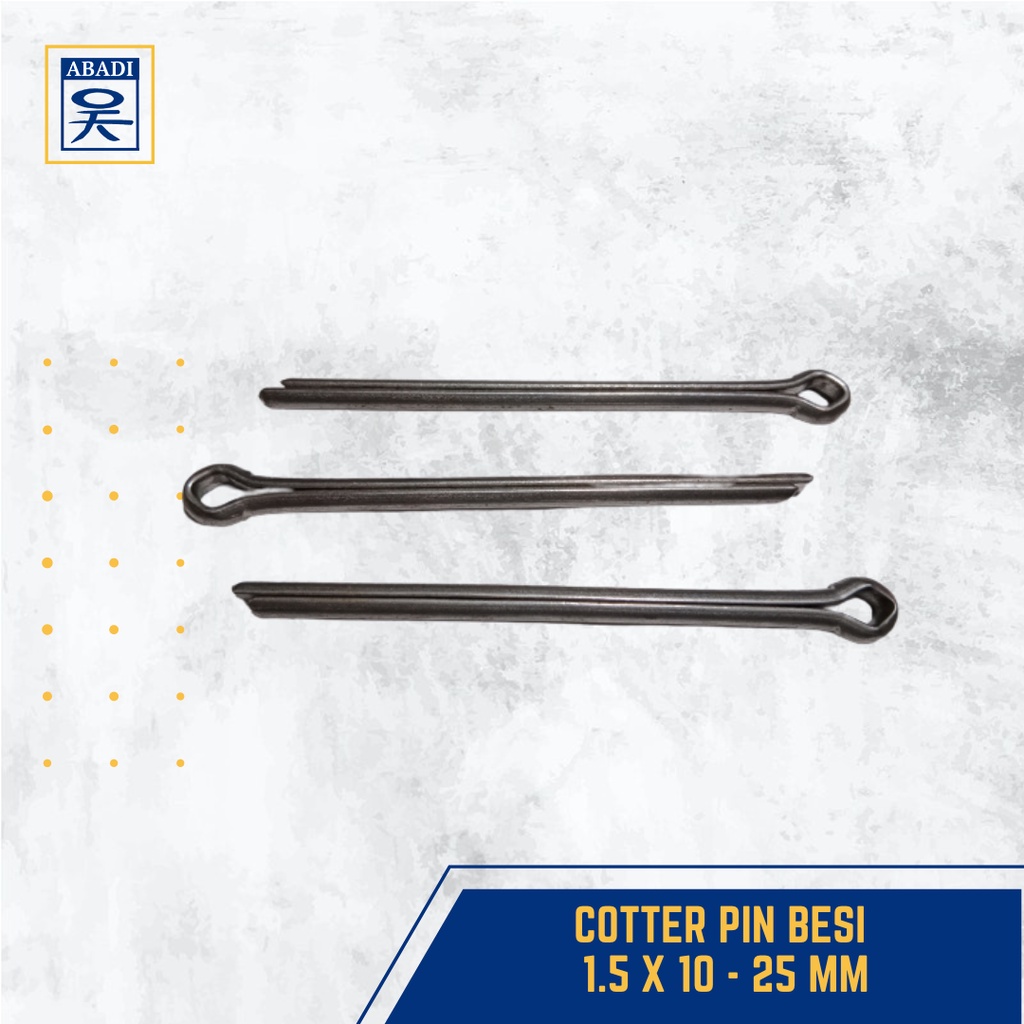 Jual COTTER PIN BESI 1.5 X 10 - 25 MM | Shopee Indonesia
