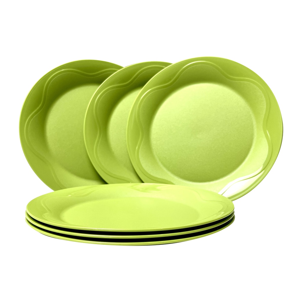 Jual OH DESSERT PLATE GREEN TUPPERWARE // PIRING HIJAU TUPPERWARE (1set ...