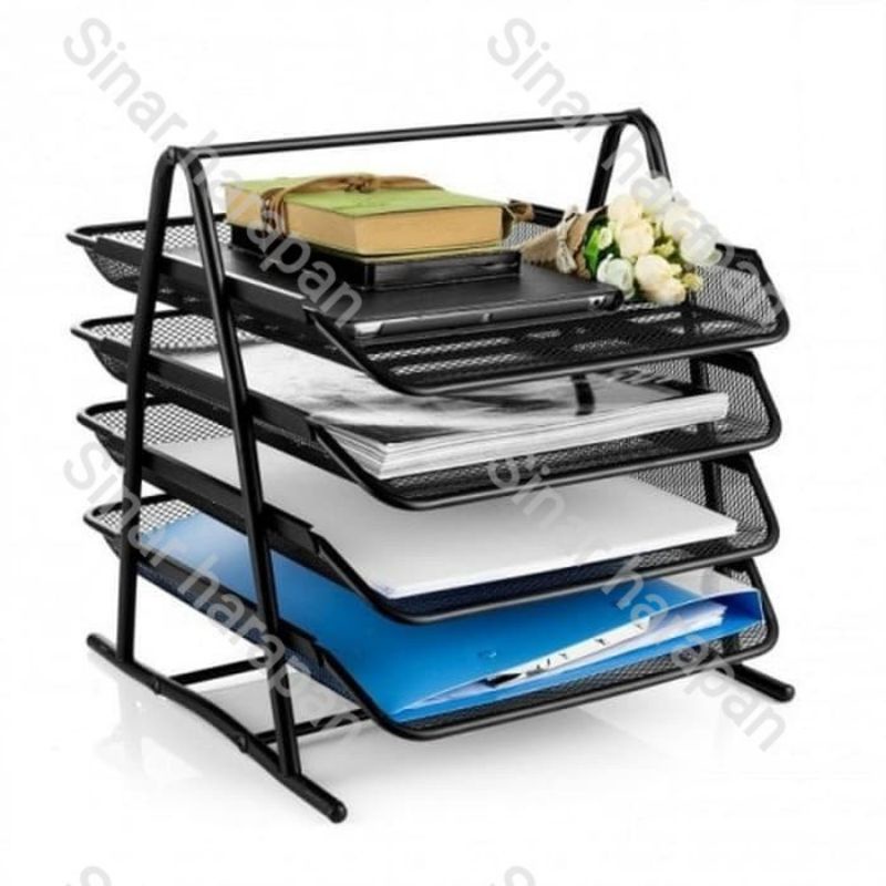 Jual Rak Dokumen Kertas Elevated Letter Tray Susun Besi | Shopee Indonesia