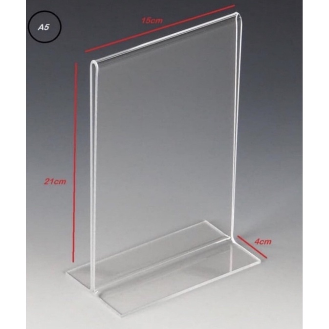 Jual Standing Brosur / Tent Holder / Tempat Brosur Akrilik A5 | Shopee ...