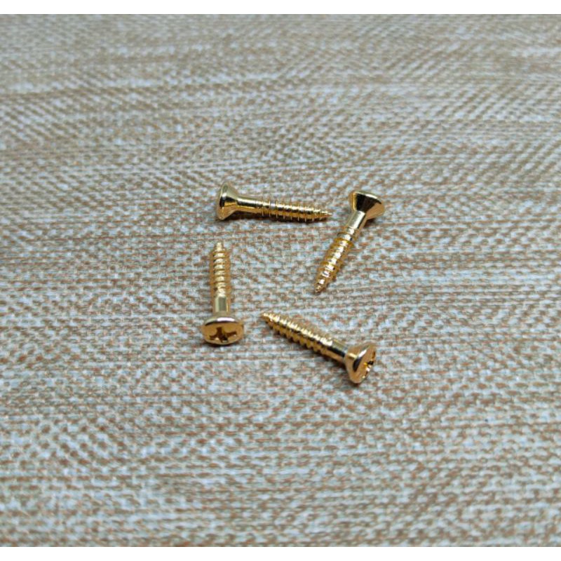 Jual Sekrup Baut Screw Mounting Frame Pickup Humbacker Gold | Shopee ...