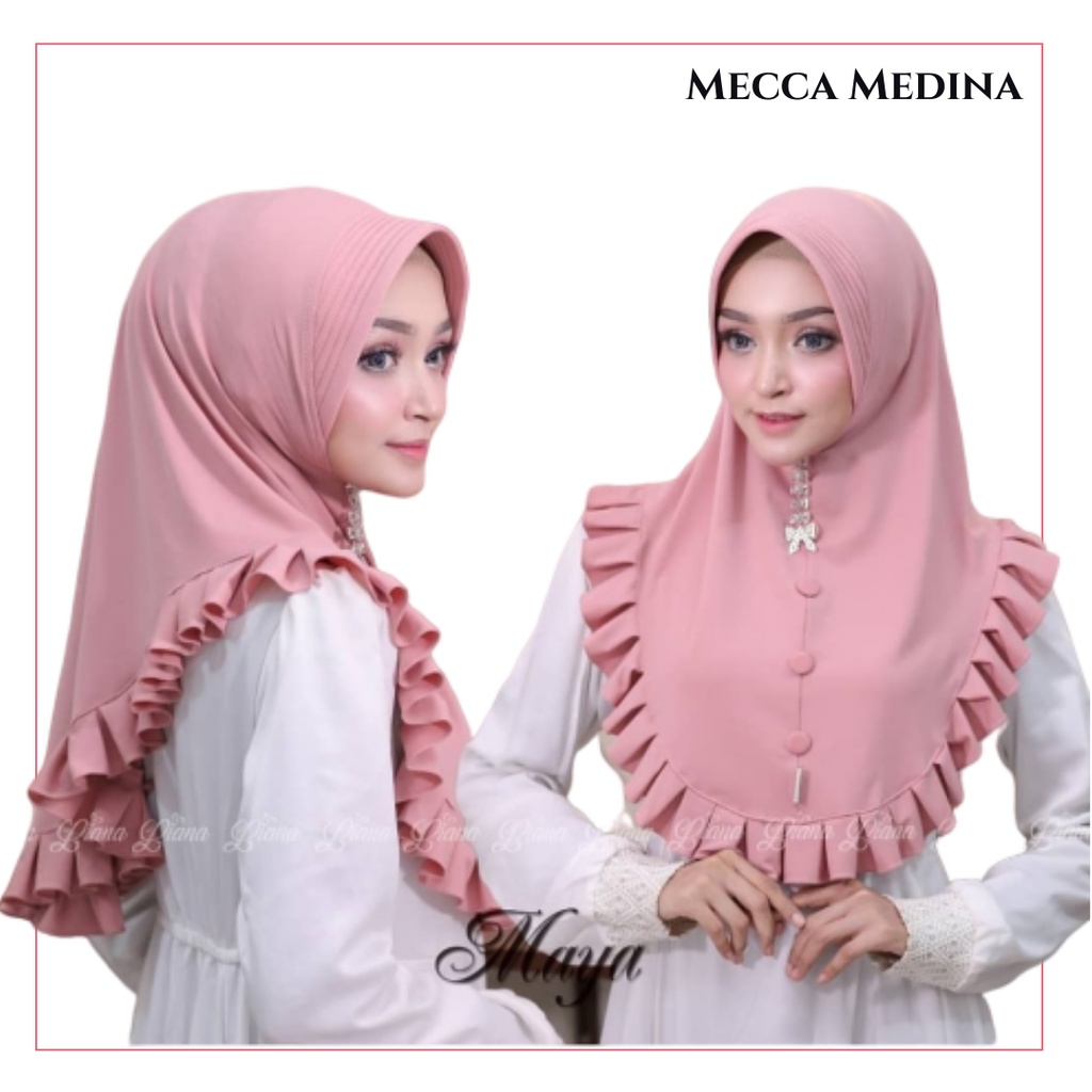 Jual Jilbab Rumbai Kancing Jersey Premium | Shopee Indonesia