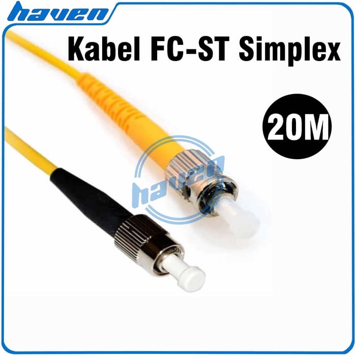 Jual 20m FC to ST Optic fiber patch cord Dia jumper cable FC /PC - ST ...