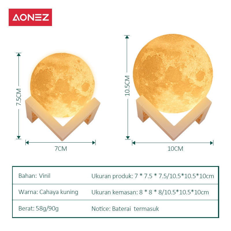 Jual Lampu tidur Bulan unik dan lucu dengan bentuk yang unik dan lampu ...