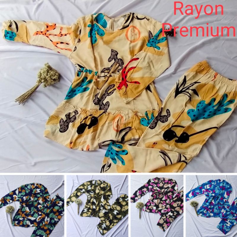 Jual Setelan-Setcel RAYON 8-12 Th/Setelan Anak Perempuan/OneSet/SetCel ...