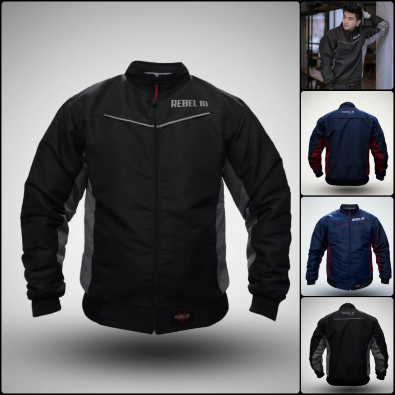 Jual Rebel ID Jacket Anmor Racing Rider Cowok Parasut WATERPROOF Anti ...