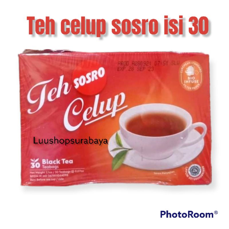 Jual Teh Sosro Celup Teh Hitam Celup isi 30 Kantong Teh | Shopee Indonesia