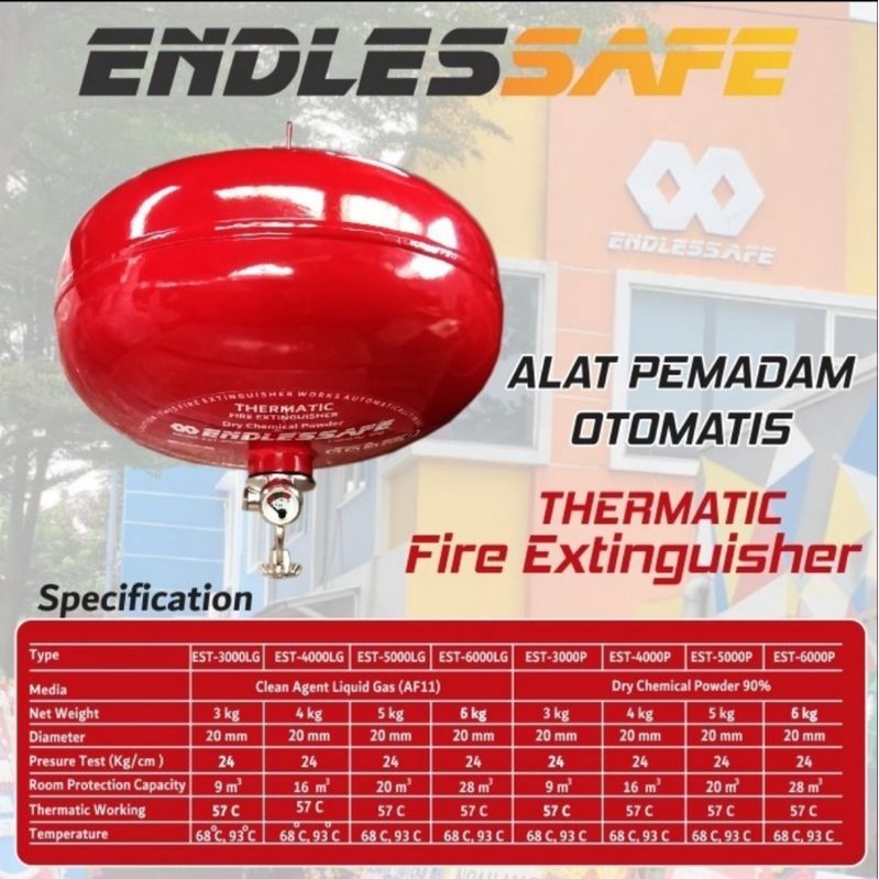 Jual Thermatic fire extinguisher otomatis 4 kg powder | Shopee Indonesia