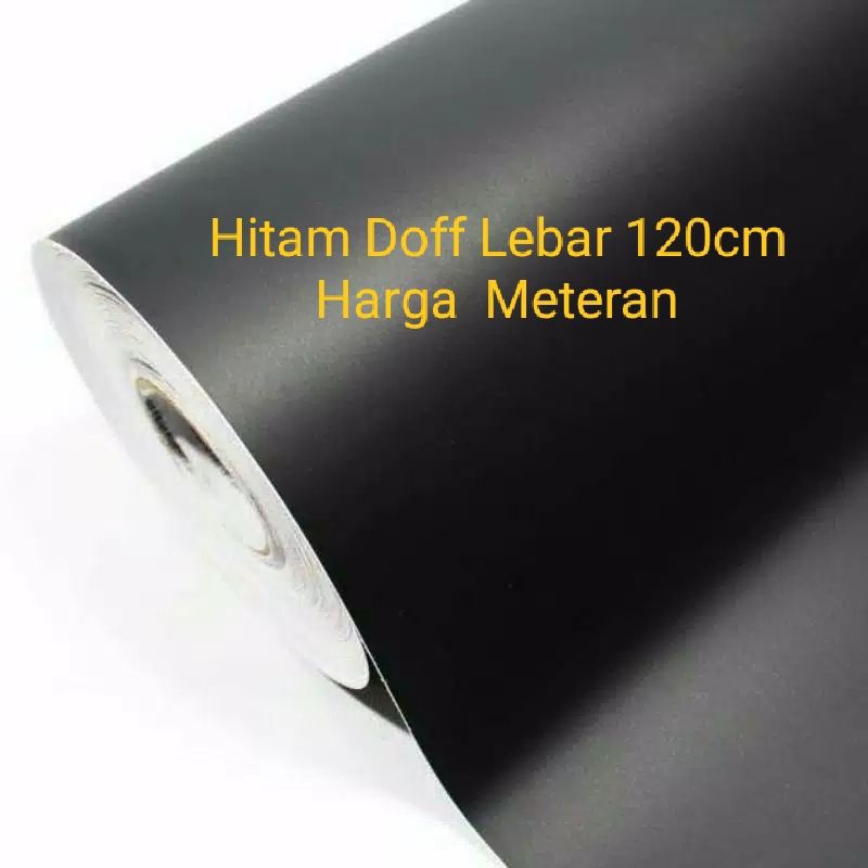 Jual Meteran skotlet hitam doff stiker lebar 122cm | Shopee Indonesia