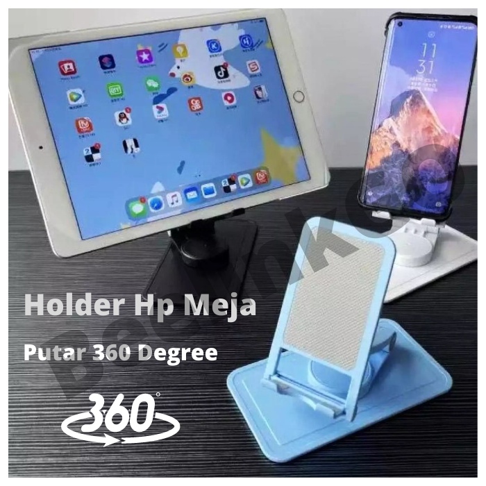 Jual Phone Holder Meja Stand Handphone Hp Putar 360 Degree Folding ...