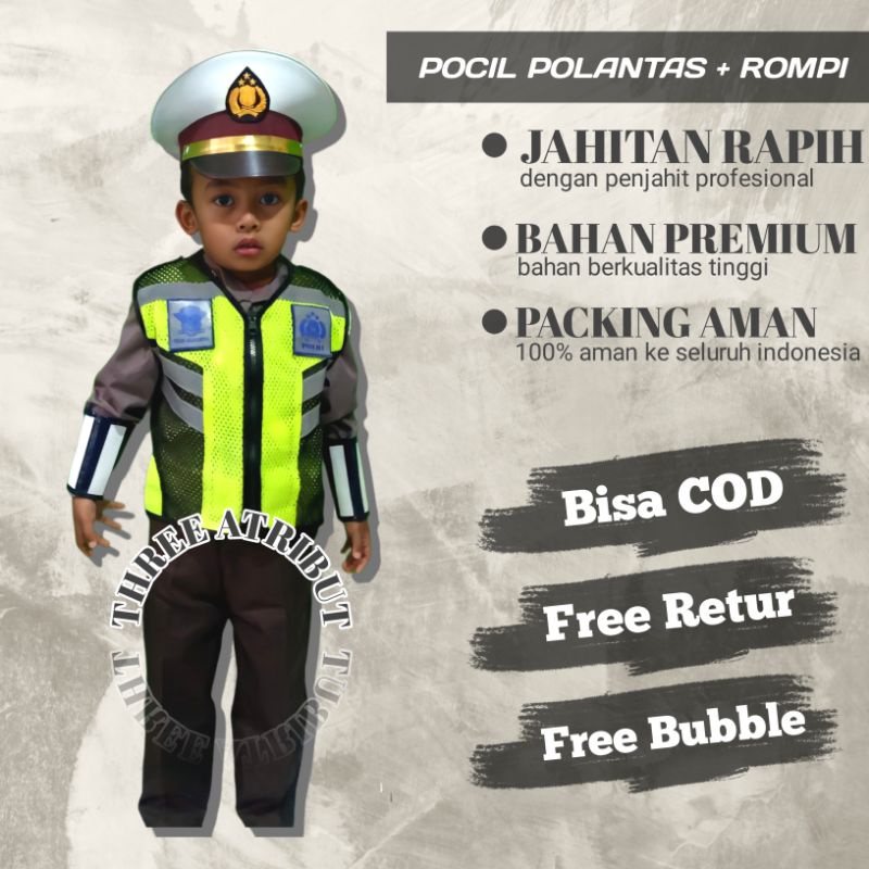 Jual BAJU POLISI ANAK POLANTAS PAKAI ROMPI SERAGAM PROFESI PAKET ...