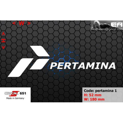 Jual ea cutting sticker / decal Code: pertamina 1 ( sponsor logo ...