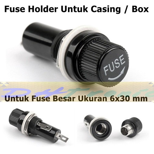 Jual Fuse Holder 6*30 Besar Rumah Fuse rumah Sekring Tempat Box Casing ...
