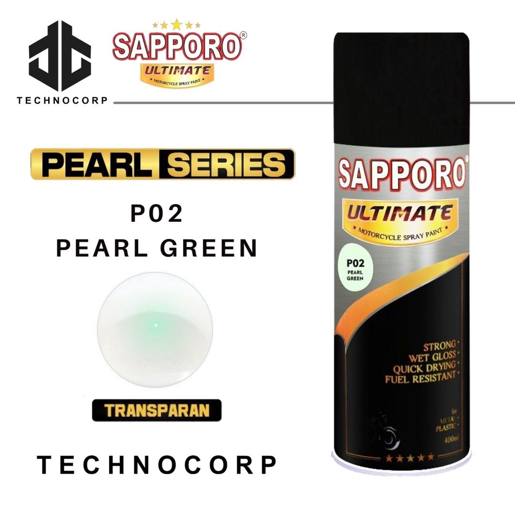 Jual Cat Semprot SAPPORO ULTIMATE P02 PEARL GREEN / MUTIARA LEMBAYUNG | Shopee Indonesia