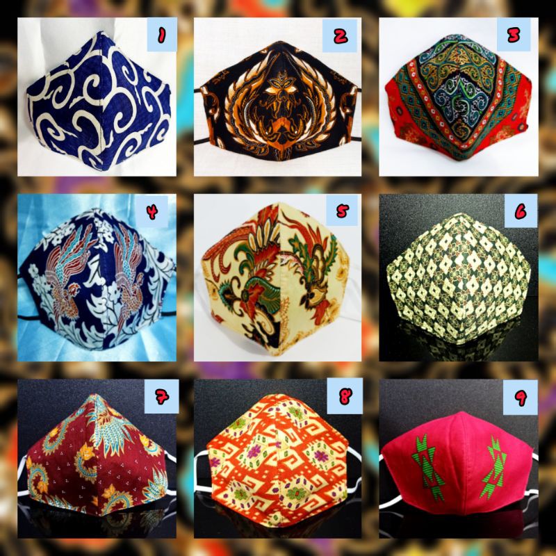 Jual Masker Kain Motif Batik 3 Lapis dengan Filter Spunbond Premium ...