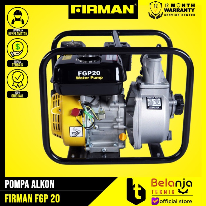 Jual MESIN ALKON POMPA AIR IRIGASI FIRMAN FGP 20 2 INCHI 8 METER | Shopee Indonesia