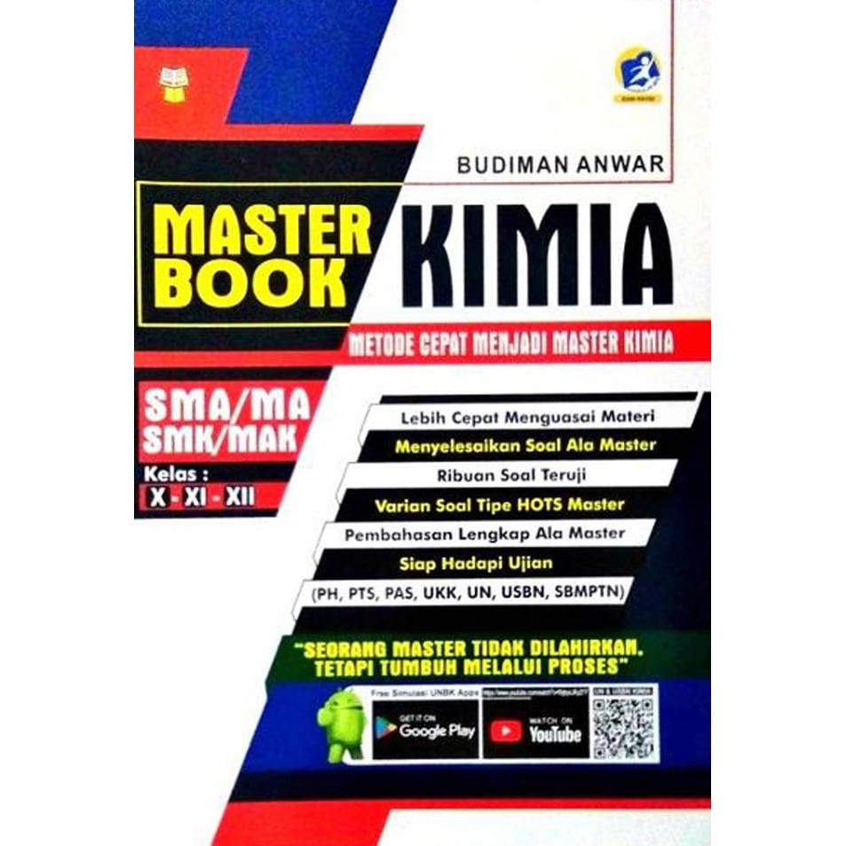 Jual BUKU RINGKASAN MATERI DAN LATIHAN MASTER BOOK KIMIA SMA MA SMK MAK ...