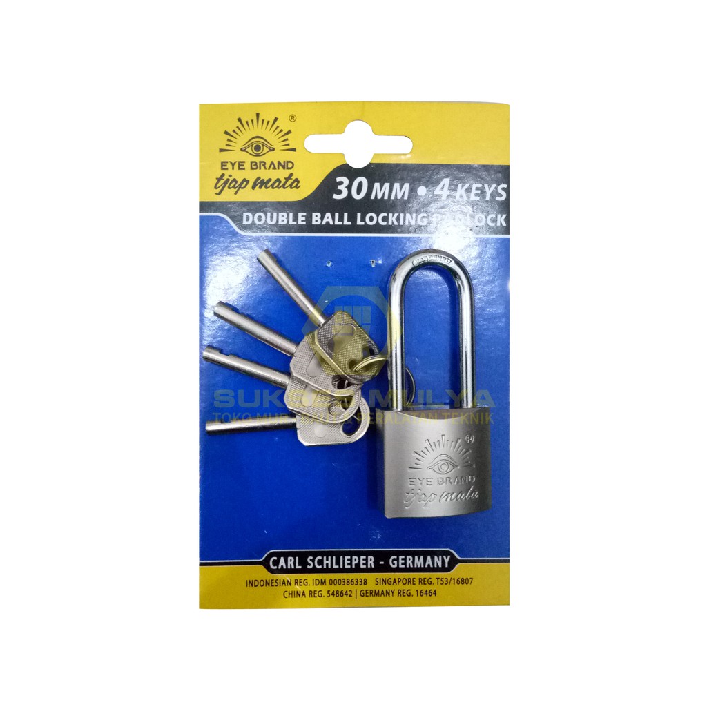 Jual TJAP MATA Gembok 30 mm Panjang / Padlock Gembok Pagar Pintu Rumah ...