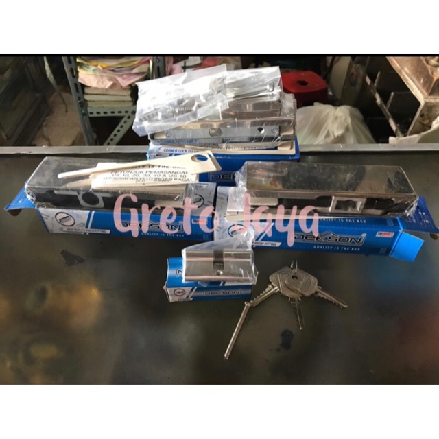 Jual Path Patch Fitting Pintu Kaca set Komplit ( PT 10, PT 20, US 10, cylinder) Merk DEKSON ...