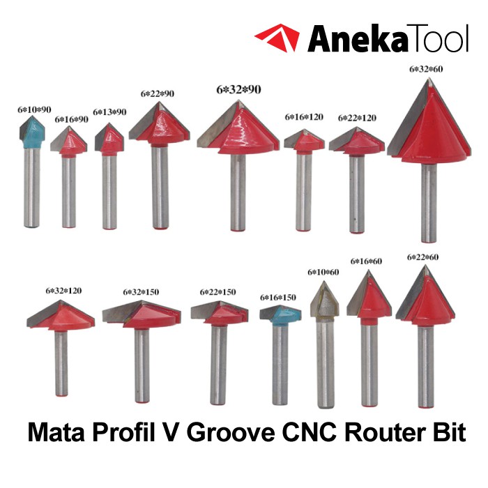 Jual AnekaTool Mata CNC Router Bit - V Groove 3D Bits | Shopee Indonesia