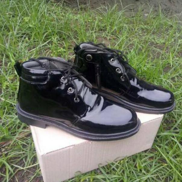Jual Sepatu pdh pendek resteng hitam mengkilap pantopel (KODE 4535 ...