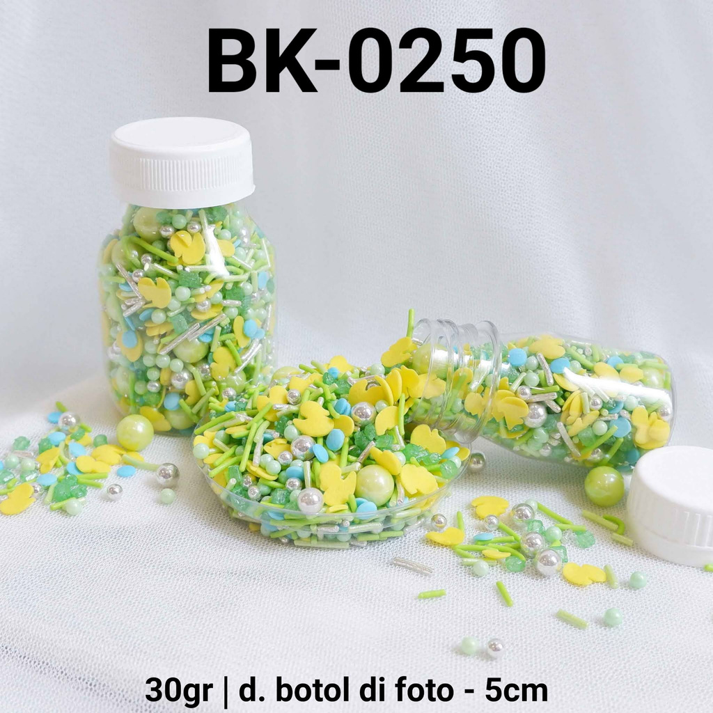 Jual BK-0250 Sprinkles sprinkle springkel 30gr hijau kuning lebaran ...