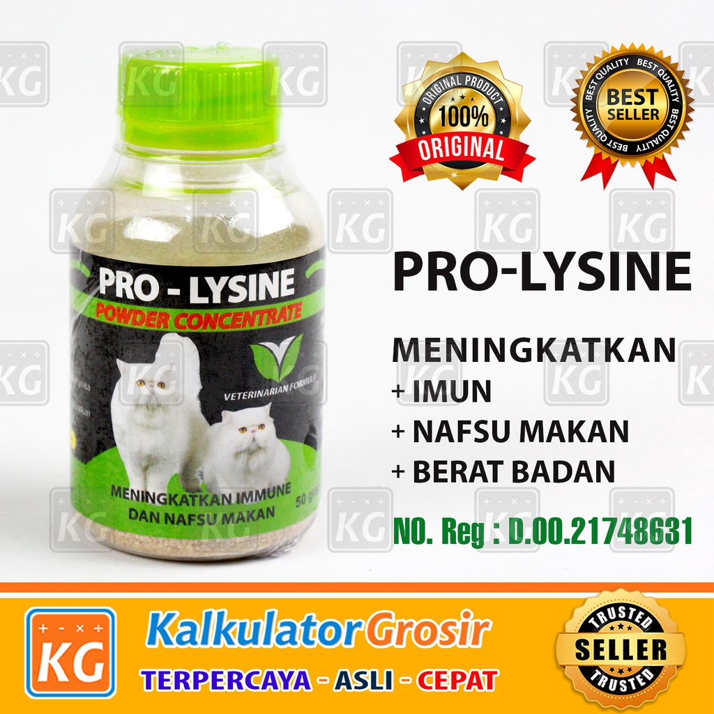 Jual Meningkatkan Imun Nafsu Makan Kucing Pro Lysine Prolysine Autentik ...