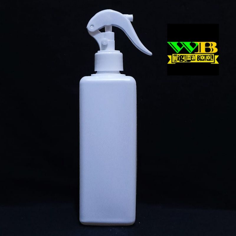 Jual Botol Spray Triger 500ml HDPE Kotak / Botol HDPE 500ml Putih Kotak Tutup Spray Triger ...
