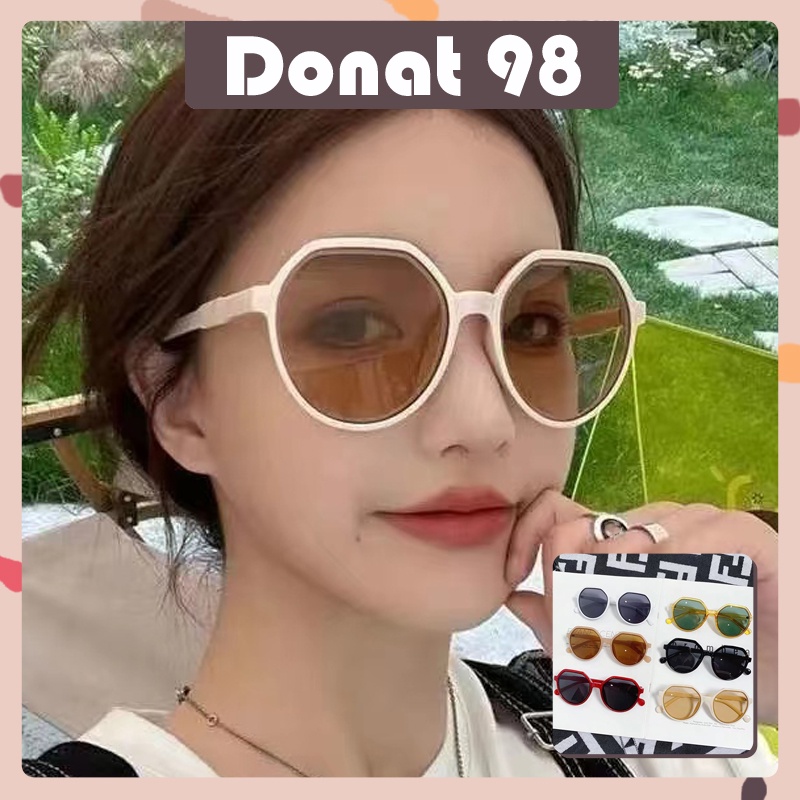 Jual Kacamata Hitam Wanita Hexagon - Kacamata Gaya Desain Mewah Untuk Wanita | Shopee Indonesia