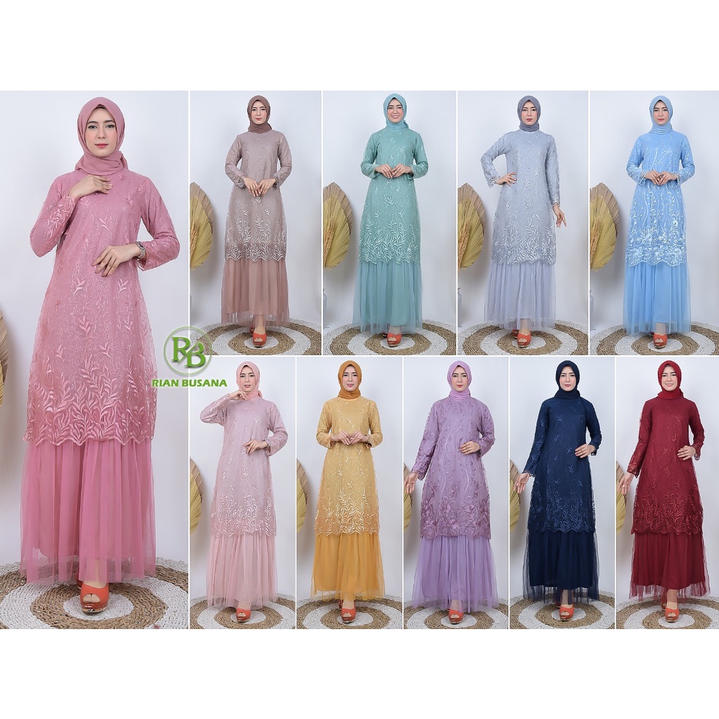 Jual GAMIS TUTU terbaru/kebaya modern gamis tutu/gamis tille tutu ...