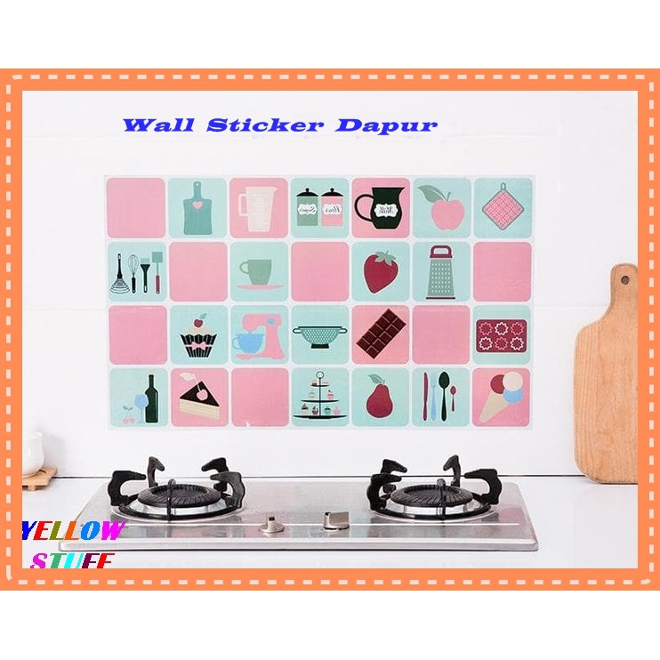 Jual WALL STIKER DINDING WALLPAPER DAPUR WALL PAPER DINDING STICKER ...
