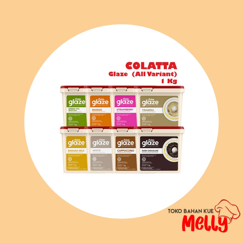 Jual Colatta glaze 1kg topping donat dark tiramisu strawberry greentea ...