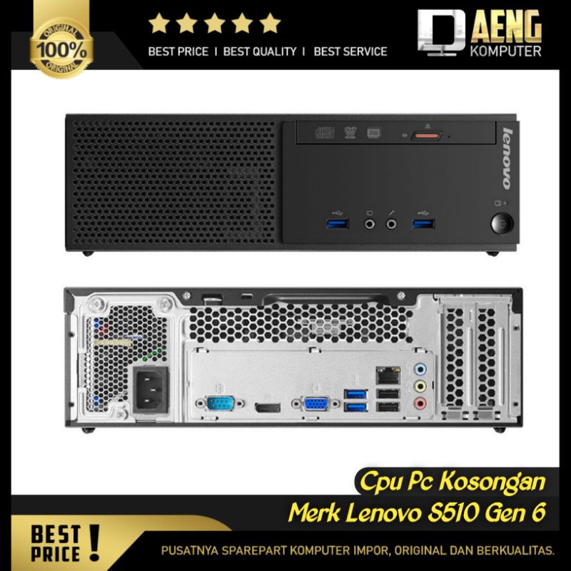 Jual Cpu PC Komputer Mini Merk Lenovo S510 gen 6 socket 1151 DDR4 ...