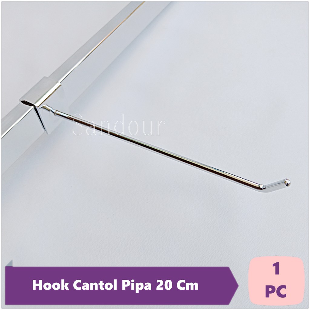 Jual Hook Cantol Pipa Kotak 20 Cm Stik Besi Gantungan Display Aksesoris ...