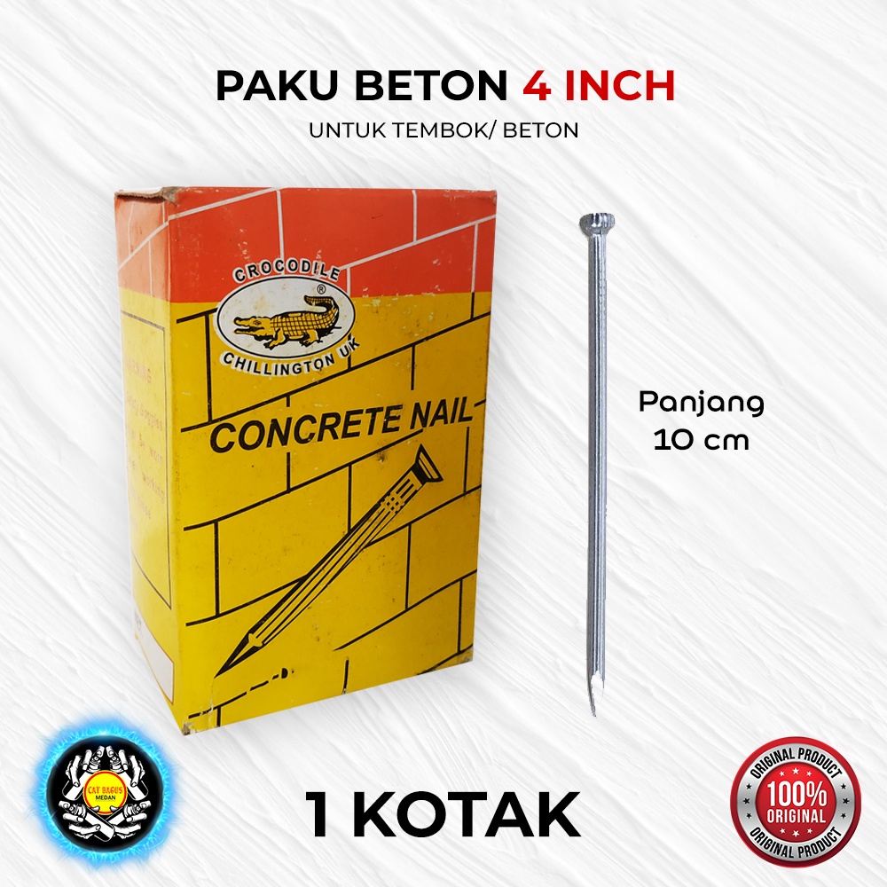 Jual PAKU TEMBOK BETON 4 INCH 1 KOTAK / PAKU DINDING PUTIH 4 INCI 10 CM ...