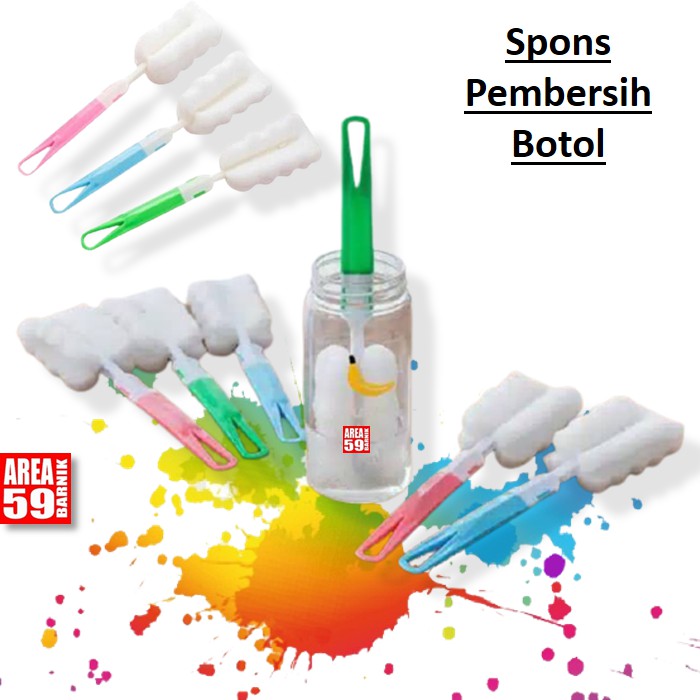 Jual Alat Pembersih Botol Dan Gelas Tongkat Sponge | Shopee Indonesia