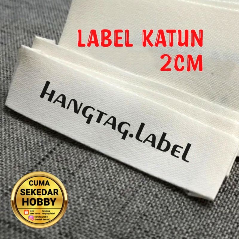 Jual label katun label baju lebel kain katun custom desain label hijab ...