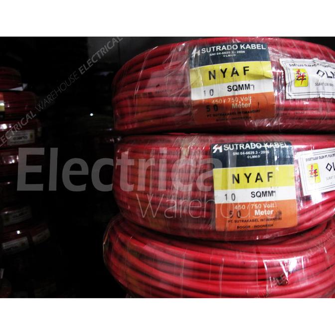 Jual Kabel NYAF Tunggal Serabut 1x10mm2 SUTRADO ( 1 x 10 mm 10mm 1x10 ) | Shopee Indonesia