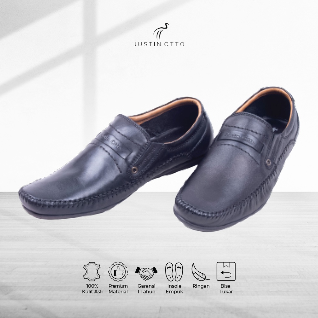 Jual Justin Otto Official Sepatu Kulit Pria Mocassin Lexus 1982 Loafers ...