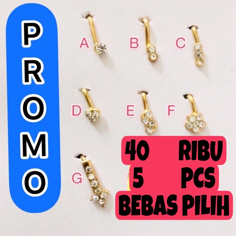 Jual ANTING HIDUNG / PIN HIDUNG JEPIT / NATH HIDUNG / HIASAN HIDUNG ...