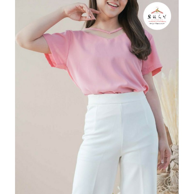 Jual Plain Mesh Top-SL0019 | Shopee Indonesia