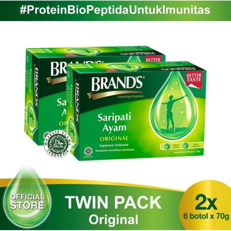 Jual Brand's sari pati ayam 70gr isi 12 botol | Shopee Indonesia