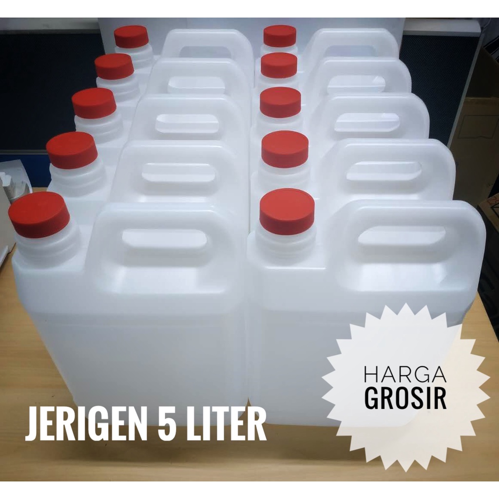 Jual Jerigen 5 Liter Serba Guna Bahan Tebal Tutup Merah | Shopee Indonesia
