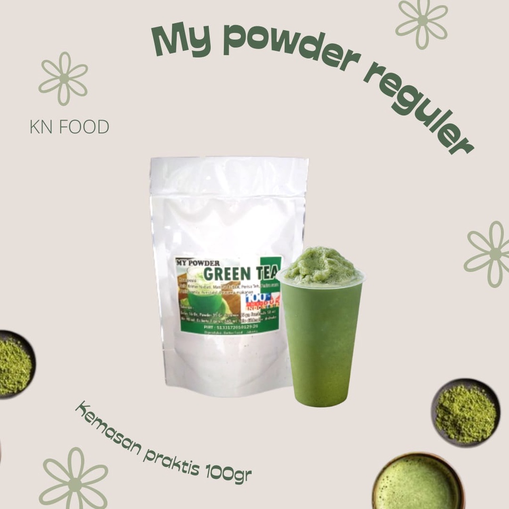 Jual My powder GREEN TEA powder 1 ons Bubuk minuman drink powder GREEN ...