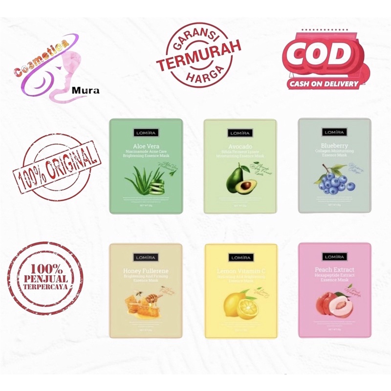 Jual [ LOMIRA SHEET MASK KEMASAN LAMA ] lomira sheet mask bpom - masker ...