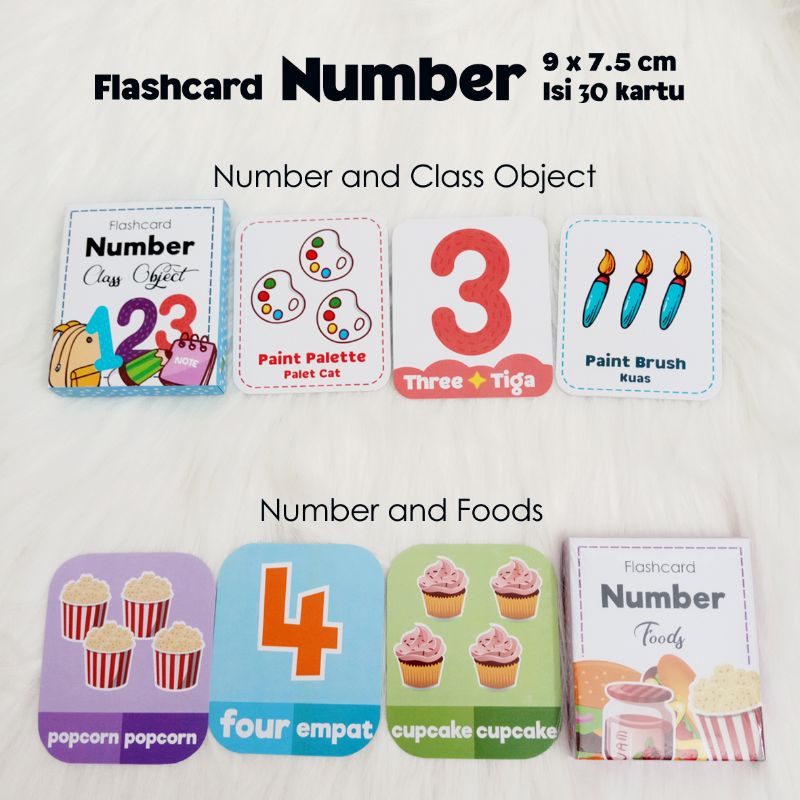 Jual Flashcard number belajar menghitung / Flash card / pairing puzzle ...